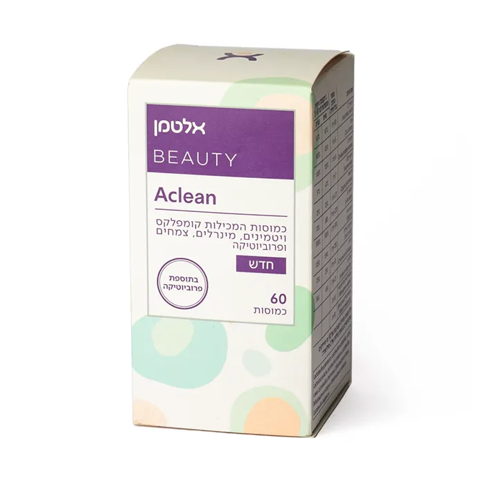 כמוסות Aclean קומפלקס ויטמינים מינרלים צמחים ופרוביוטיקה - קול הטבע